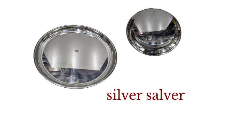 Heat Resistant Round Silver Salver, Multipurpose Serving Tray ...